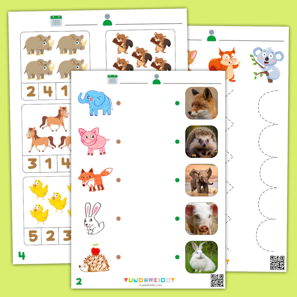 Free Printable Animal Worksheets for Kindergarten Homework