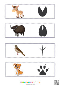 Activity sheet «Animal footprints» - Download or print for free