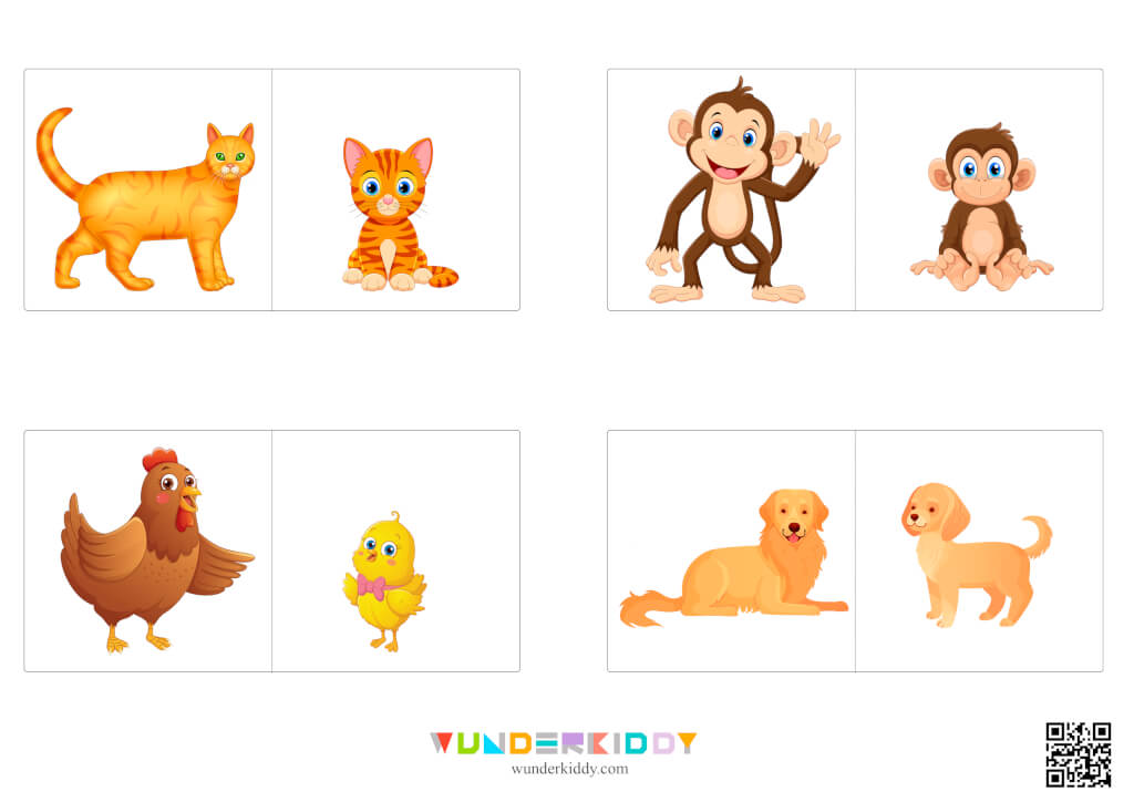 Activity sheet «Animal offspring» - Download or print for free