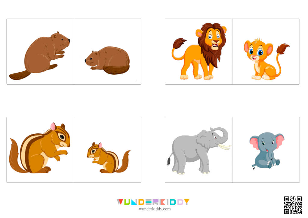 Activity sheet «Animal offspring» - Download or print for free