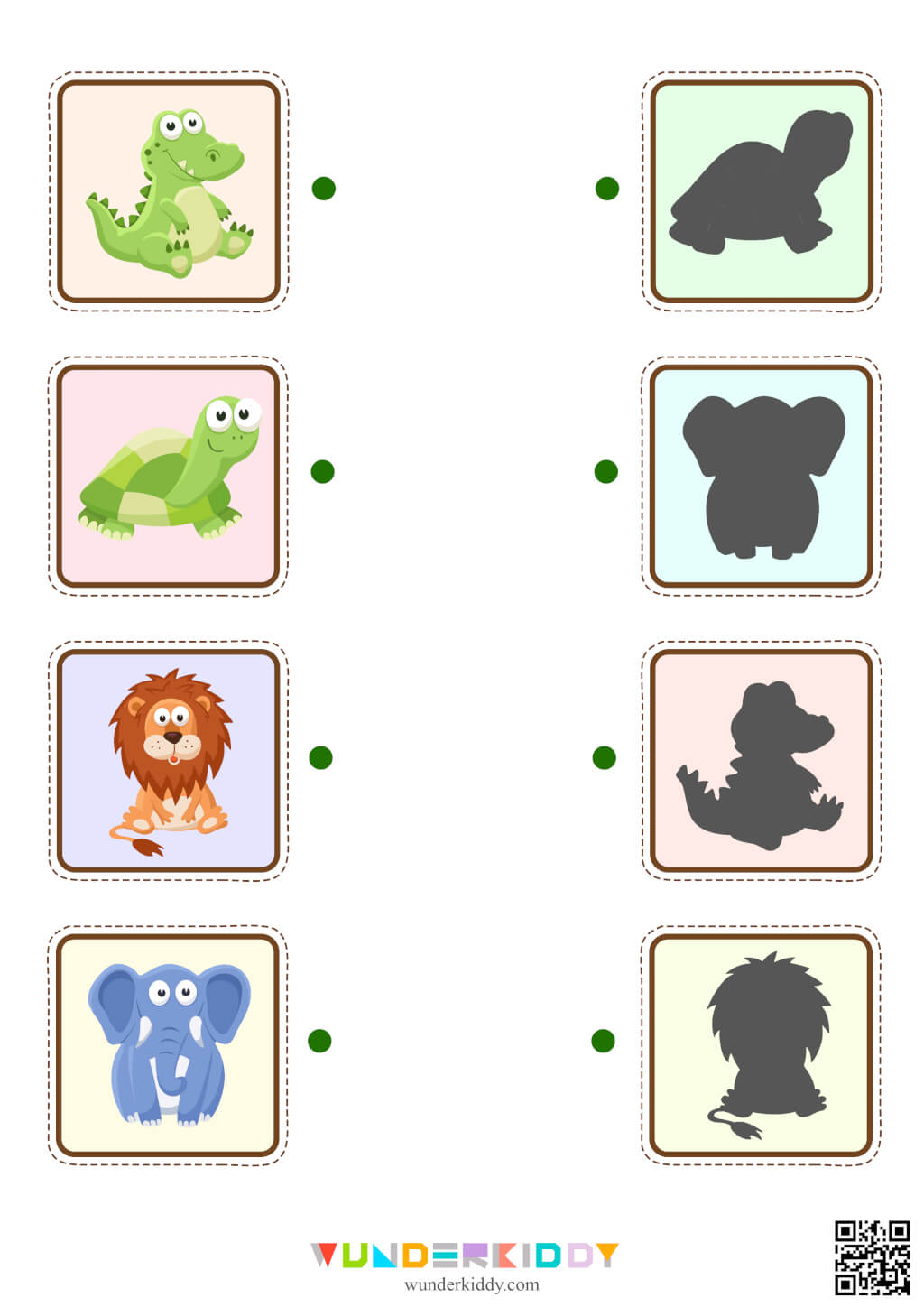 Activity Sheet Animal Shadows Download Or Print For Free