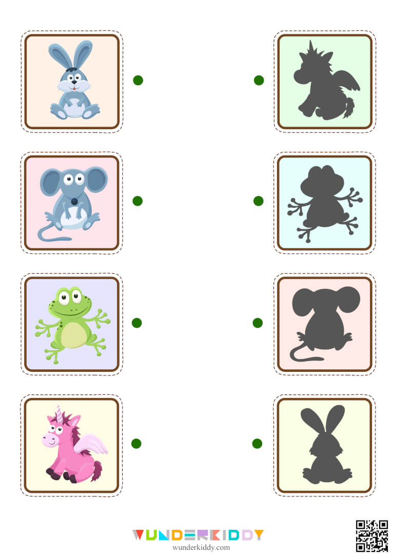 Activity sheet «Animal shadows» - Download or print for free