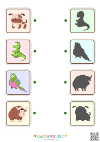 Activity sheet «Animal shadows» - Download or print for free
