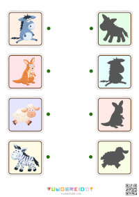 Activity sheet «Animal shadows» - Download or print for free
