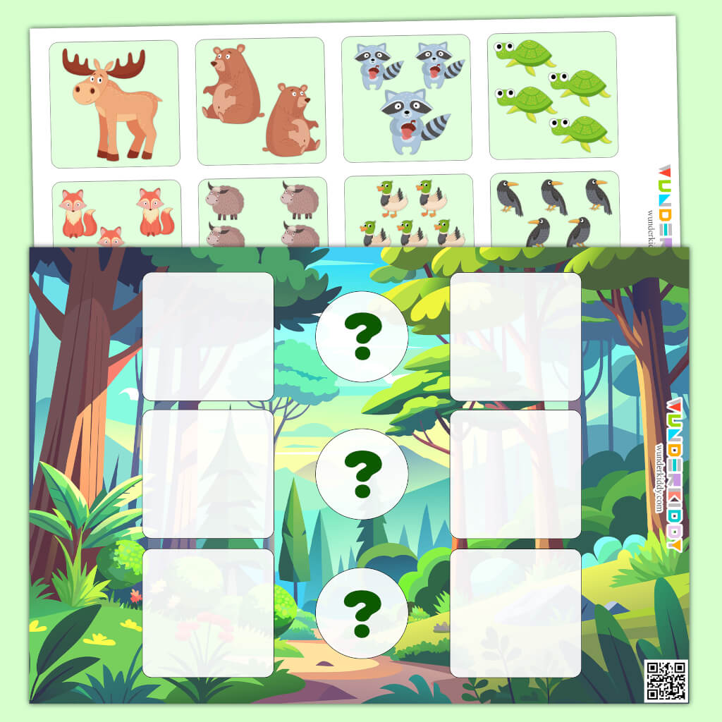 Printable Animals Count and Compare Preschool Worksheet