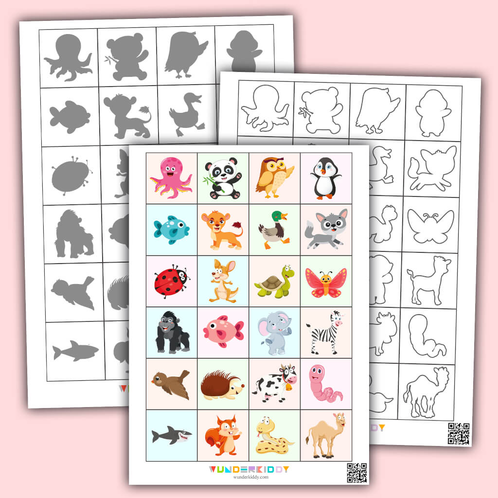 Розвиваюча дидактична гра «Лото з тваринами» – роздрукувати