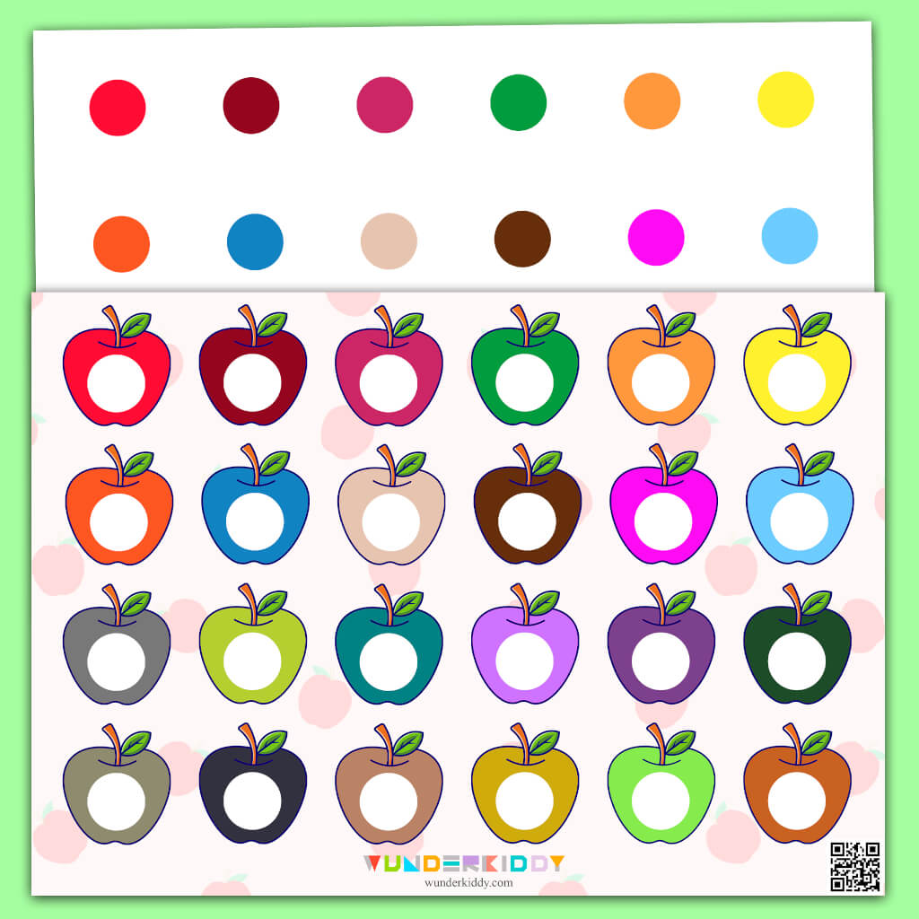 Printable Apple Color Match Activity for Early Learners