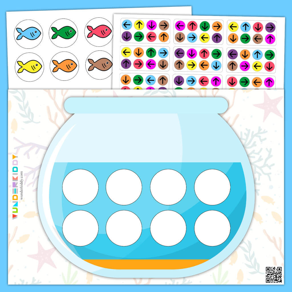 Printable Aquarium Spatial Orientation Activity for Kindergarten