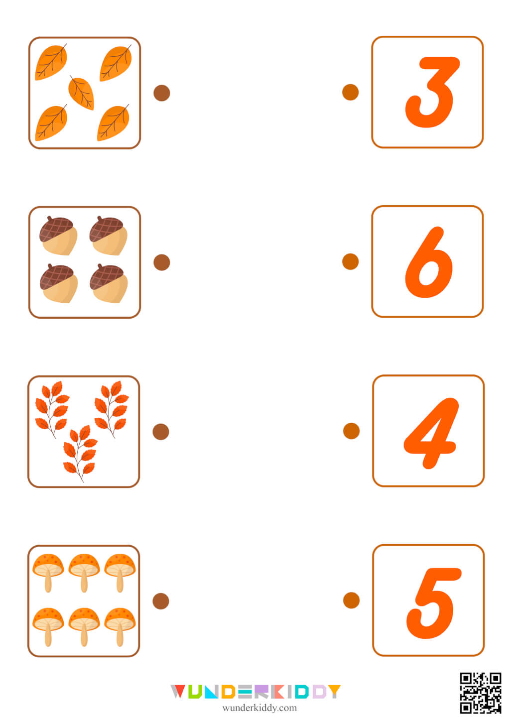 Worksheets «Autumn Counting» - Download or print for free
