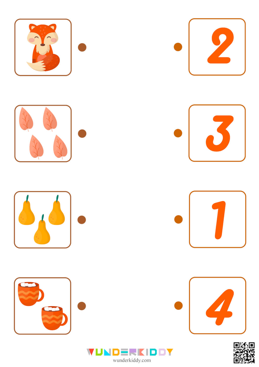 Worksheets «Autumn Counting» - Download or print for free