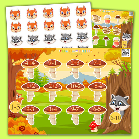 Activity sheet «Forest mushrooms» - Download or print for free