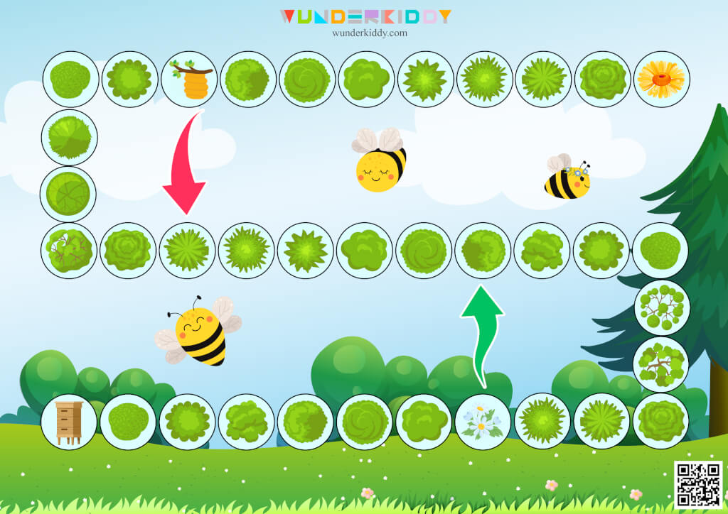 Activity sheet «Bee and flower» - Download or print for free