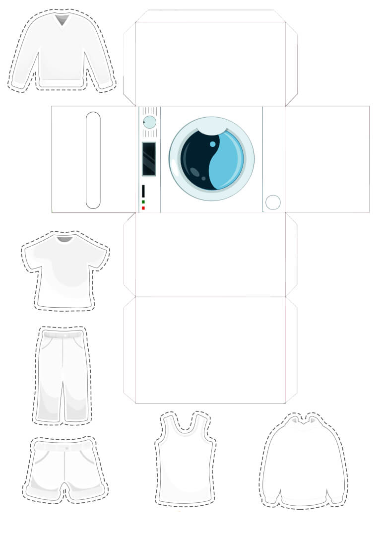 Printable Sorting Clothes by Color Activity for Kids