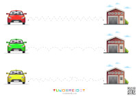 Worksheets «Car and garage» - Download or print for free