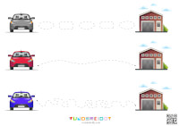 Worksheets «Car and garage» - Download or print for free