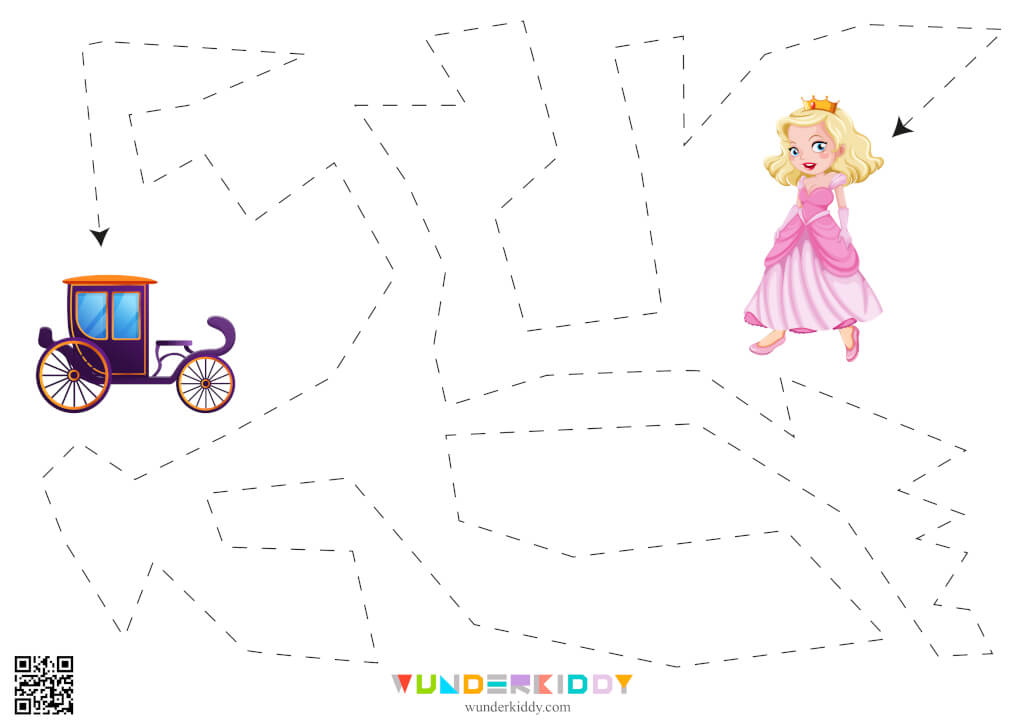 Worksheets «Carriage for the princess» - Download or print for free