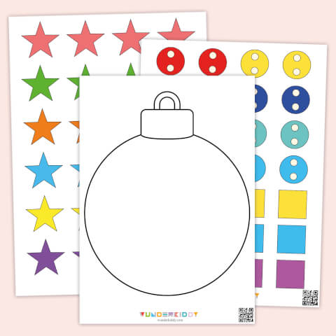 Printable Templates Christmas Ball for Craft