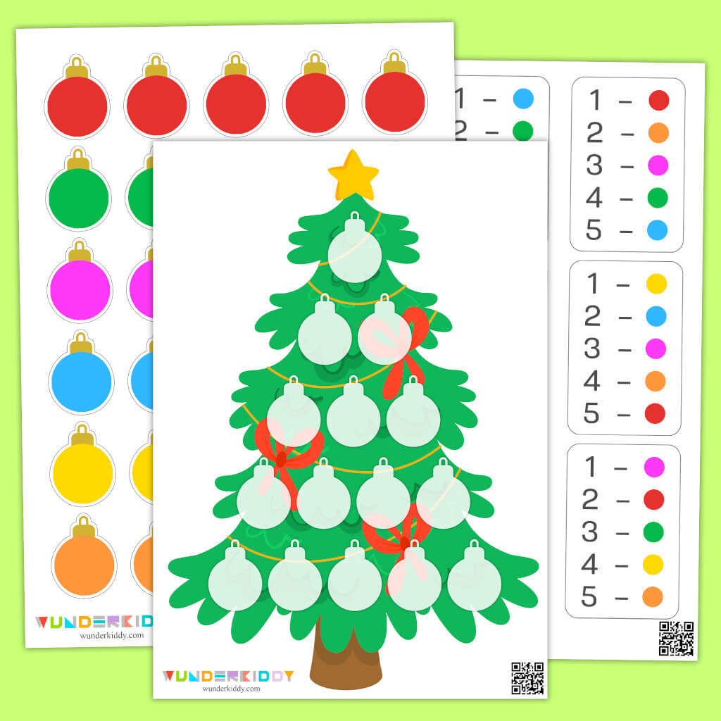 Preschool Math Activity – Count and Sort Ornaments by Color