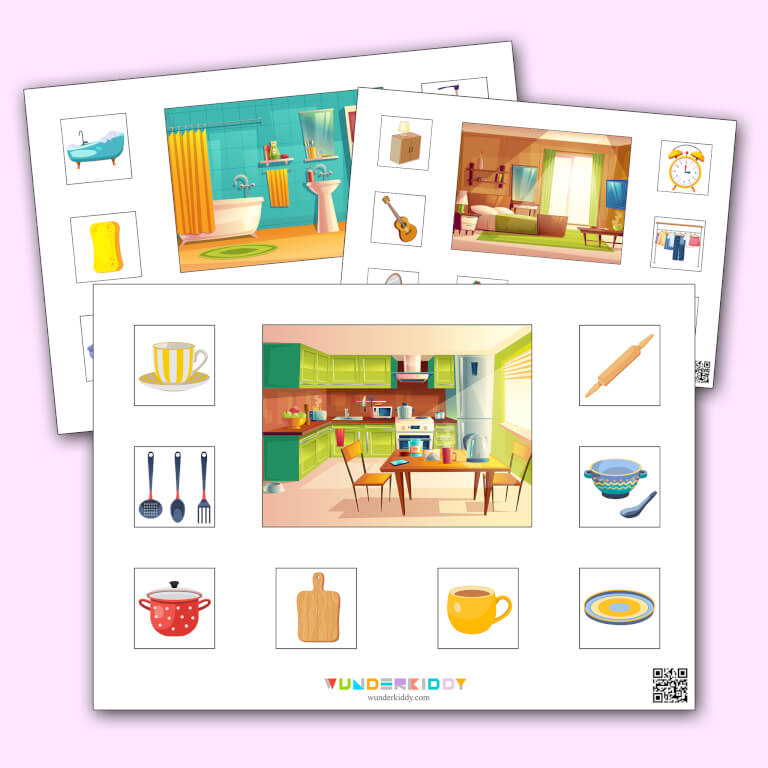 Activity sheet «Clean up the house» - Download or print for free