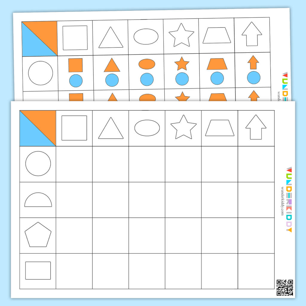 Color & Shape Matching Worksheet – Fun Preschool Learning Game