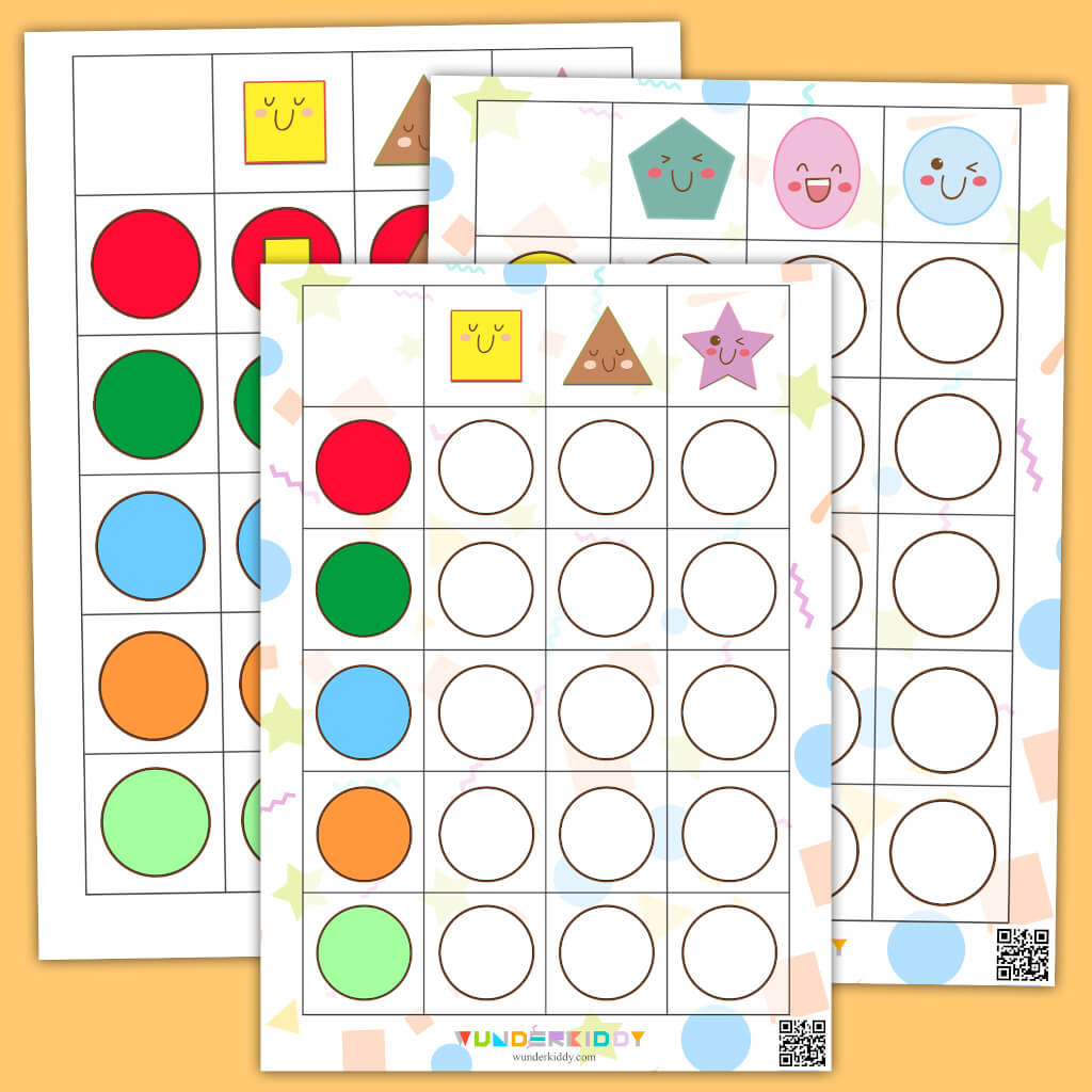 Printable Color Shapes Logic Table Matching Worksheet
