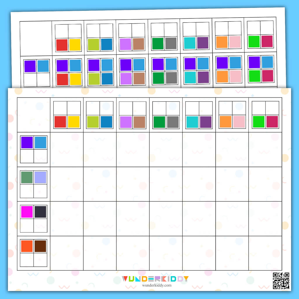 Printable Color Matching Grid Activity for Preschoolers