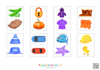 Activity sheet «Colored dominoes» - Download or print for free