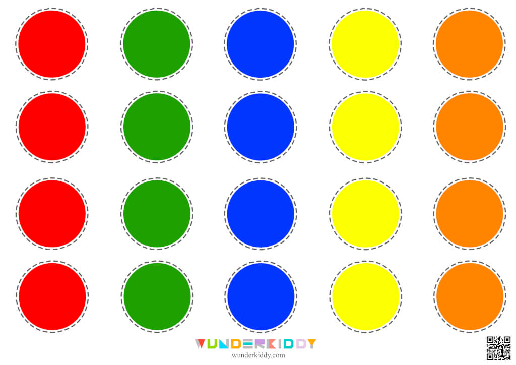Activity sheet «Colorful circles» - Download or print for free