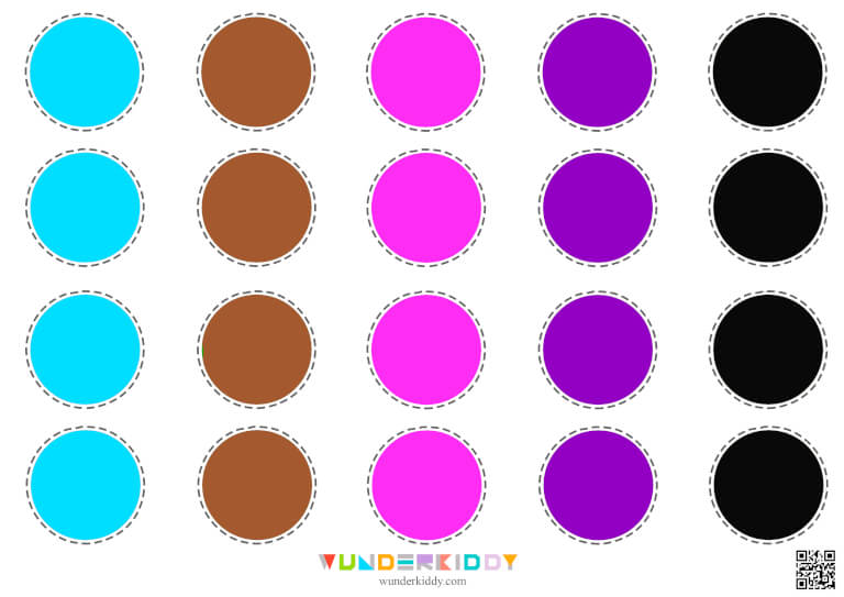 Activity sheet «Colorful circles» - Download or print for free