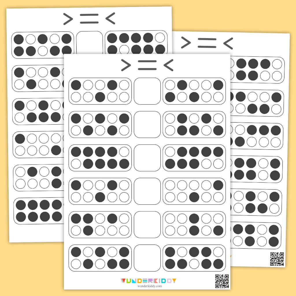 Comparing Numbers Worksheets: Kindergarten Math Readiness