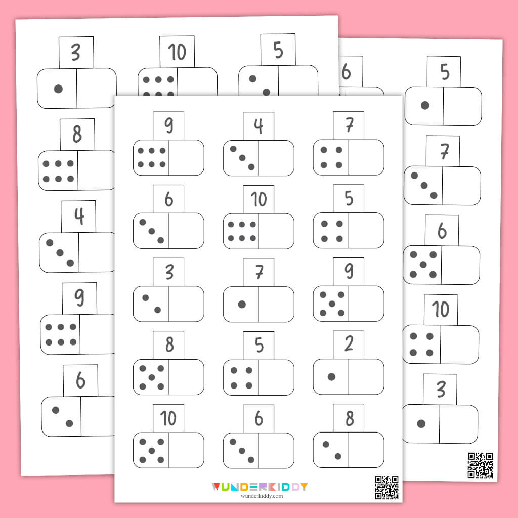 Printable Complete the Dice Math Worksheet for Preschool