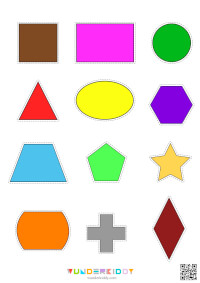 Printable Activity Composing Shapes for Kindergarten