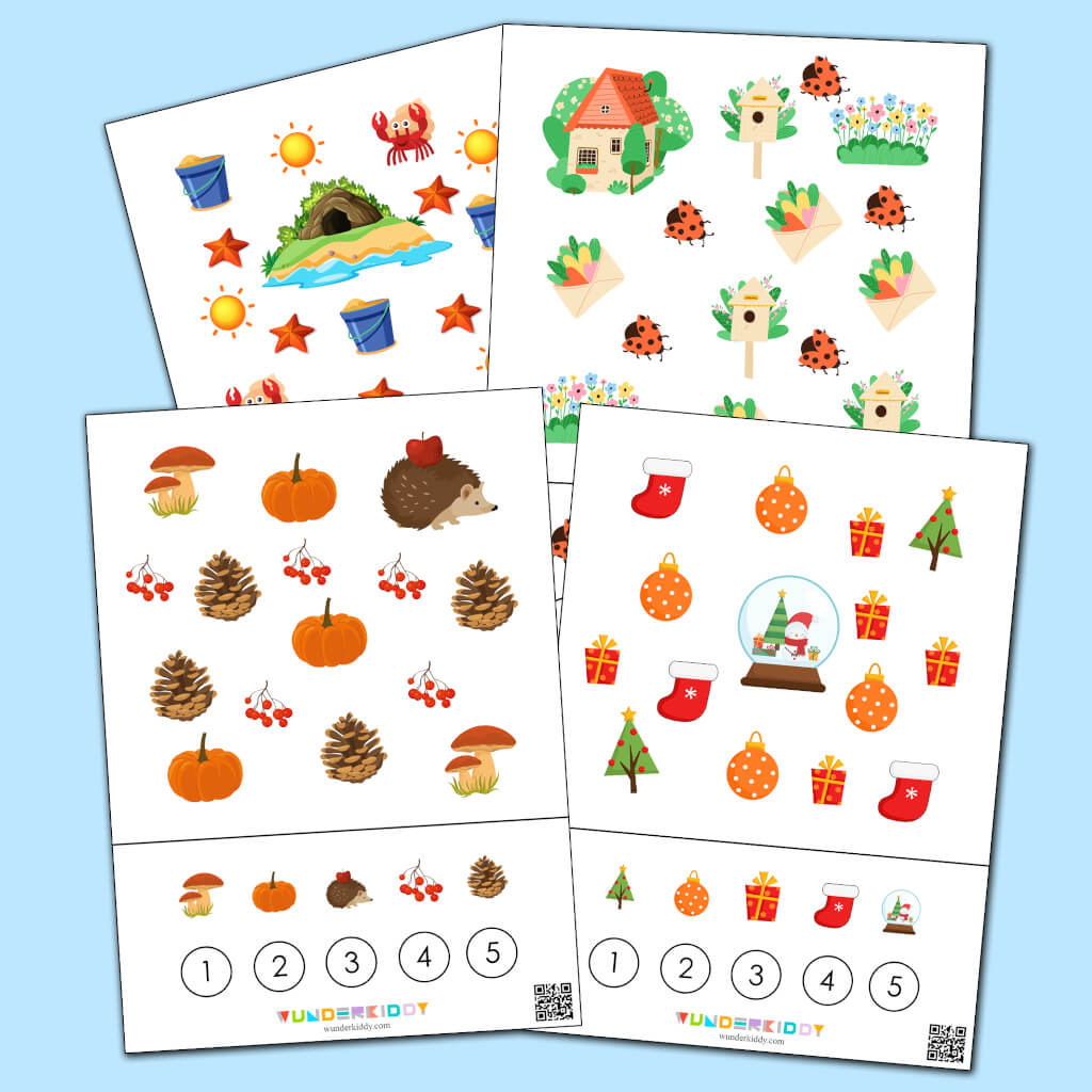 How Many Are There? Counting to 5 Worksheet