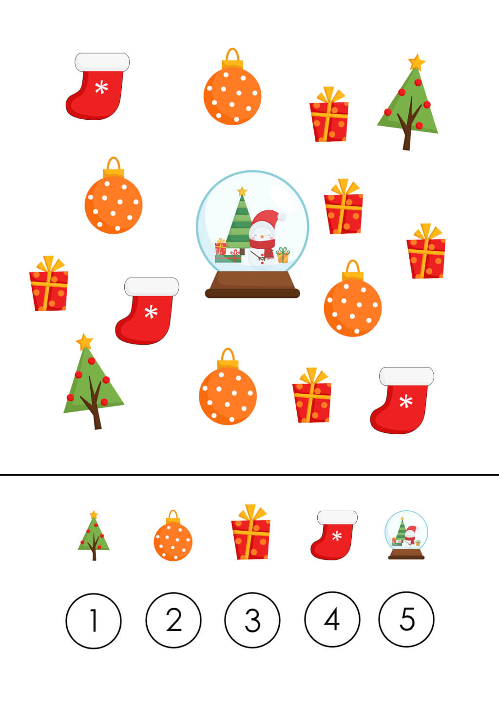 Worksheets «Count up to 5» - Download or print for free