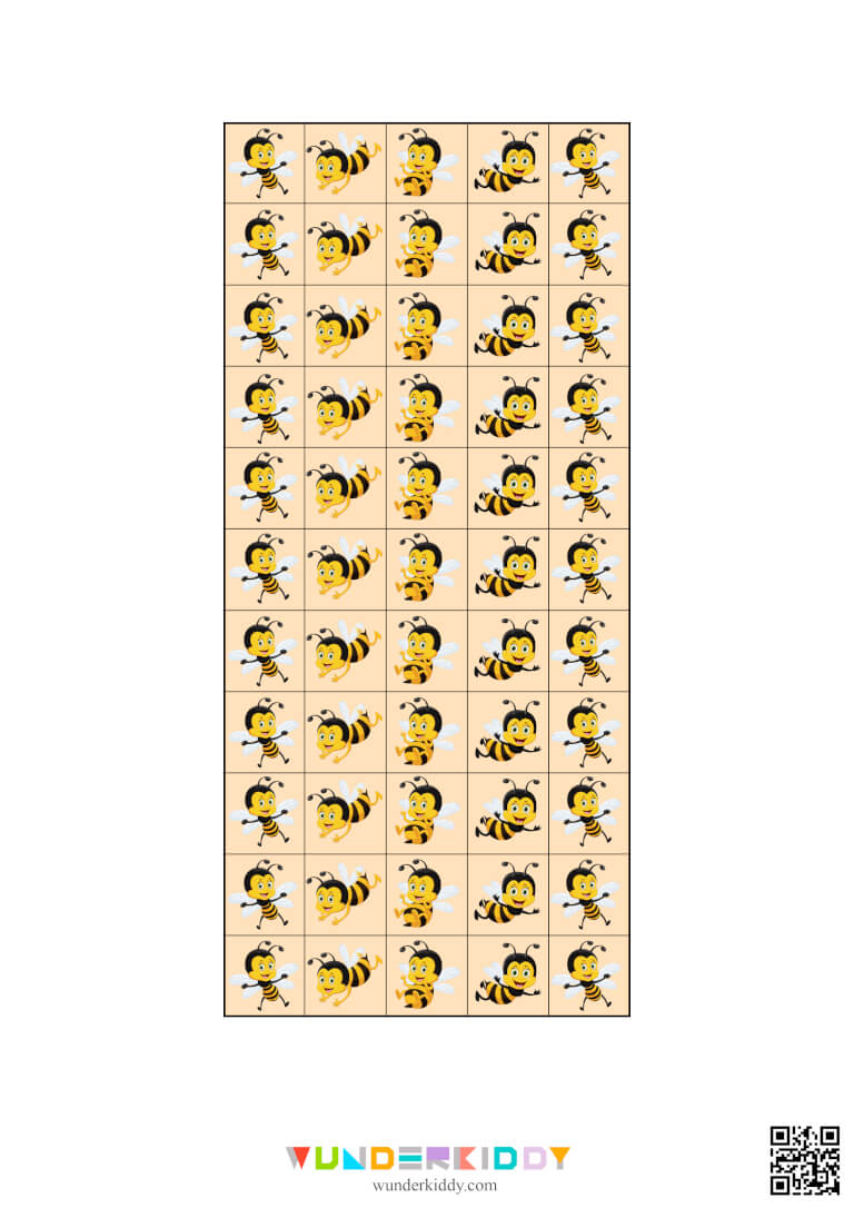 Worksheets «Counting bees» - Download or print for free