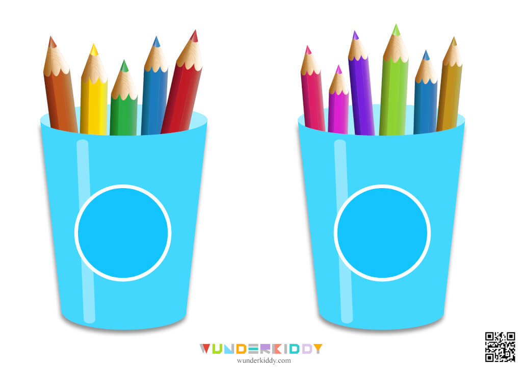 Activity sheet «Counting pencils» - Download or print for free