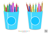 Activity sheet «Counting pencils» - Download or print for free