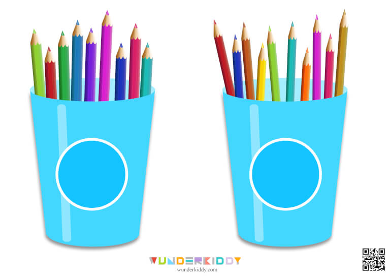 Activity sheet «Counting pencils» - Download or print for free