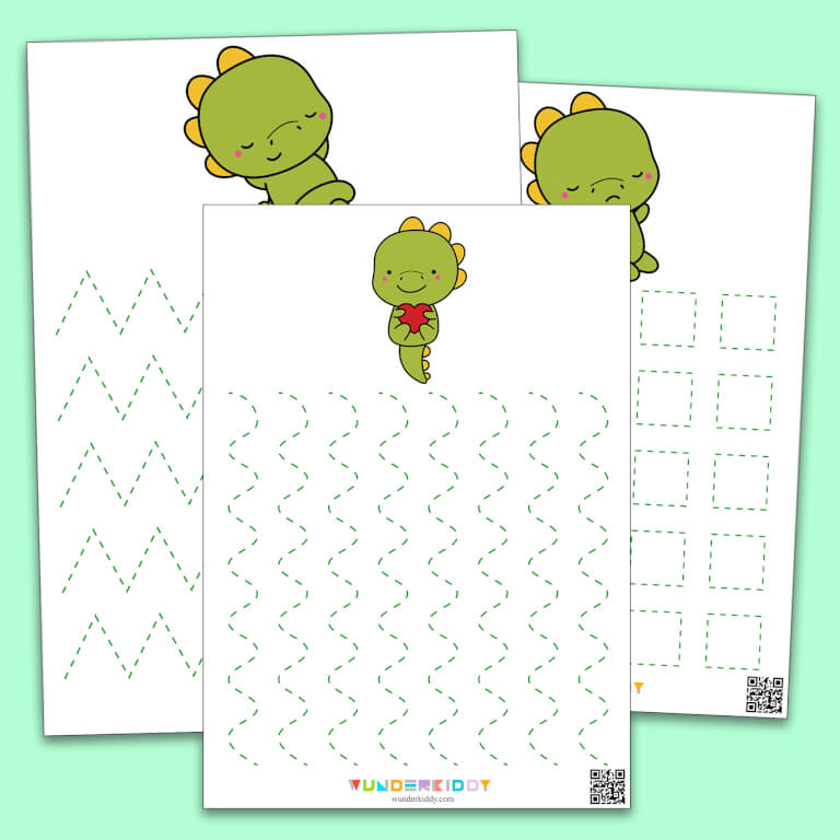 Printable Tracing Pre-Writing Worksheets for Kids