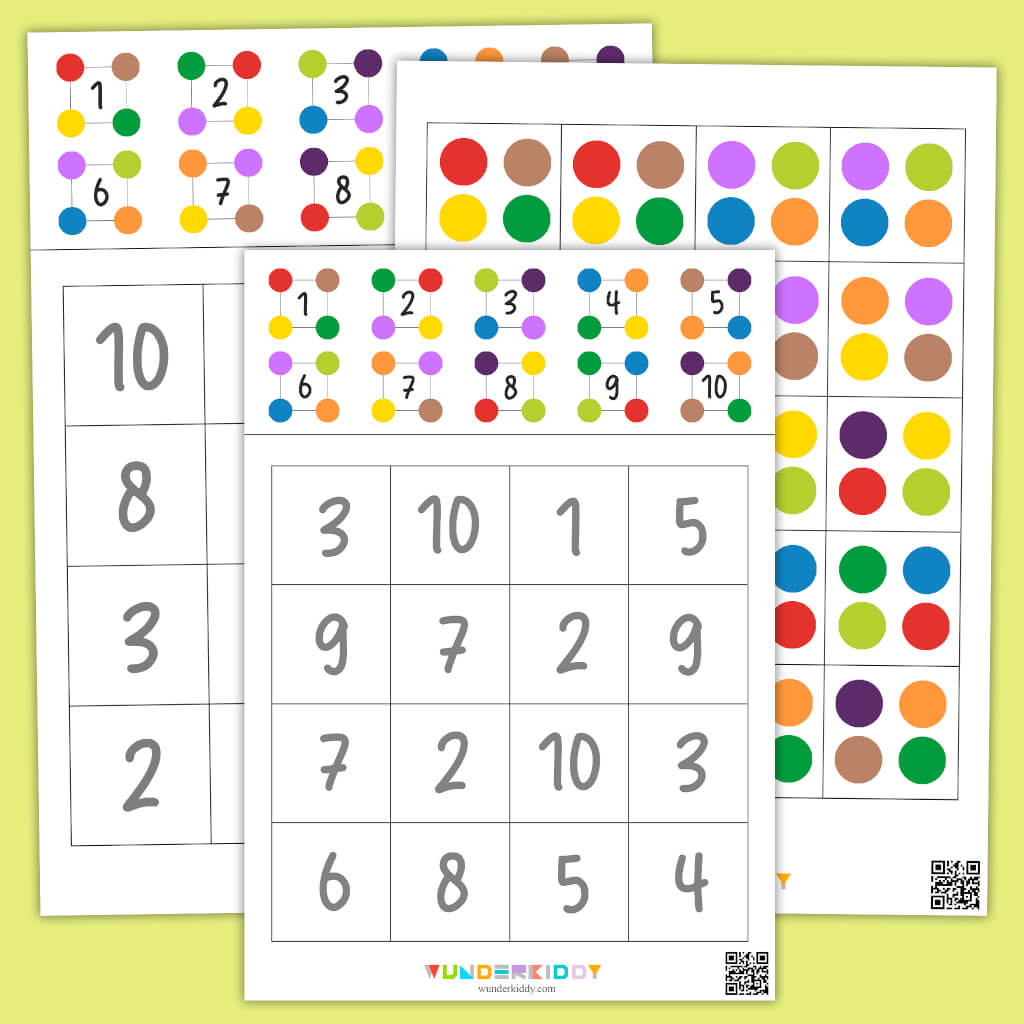 Printable Dot Code Color Matching Activity for Preschoolers