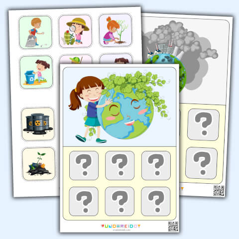 Printable Earth Day Ecology Kindergarten Worksheets