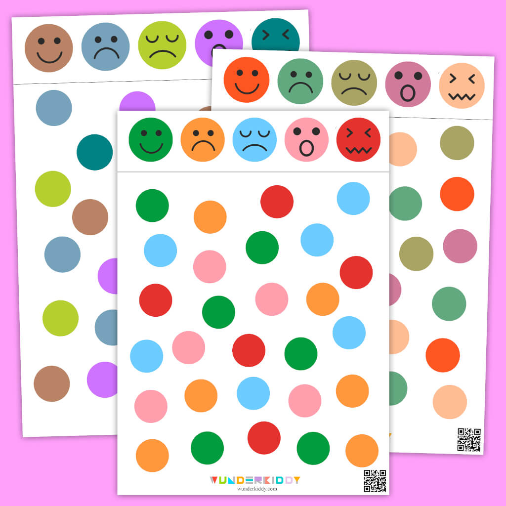 Printable Emotions and Feelings Matching Worksheet for Kids