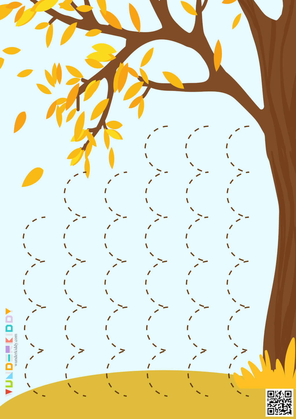 Worksheets «Leaf fall» - Download or print for free
