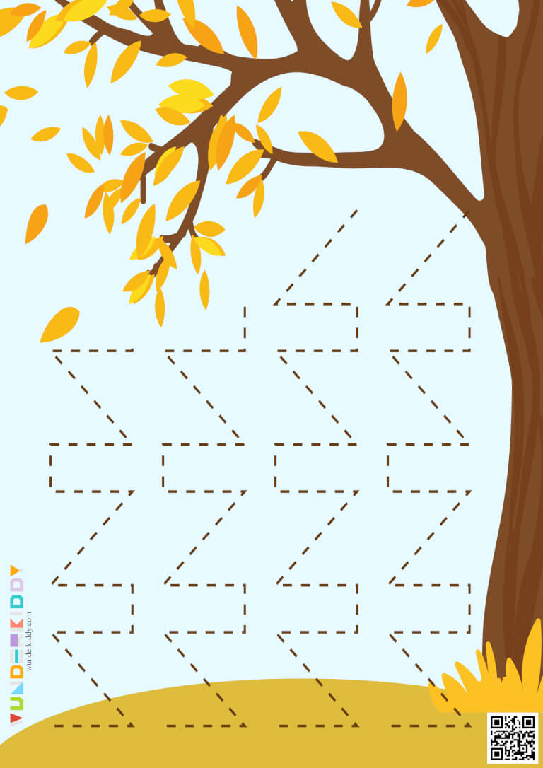 Worksheets «Leaf fall» - Download or print for free