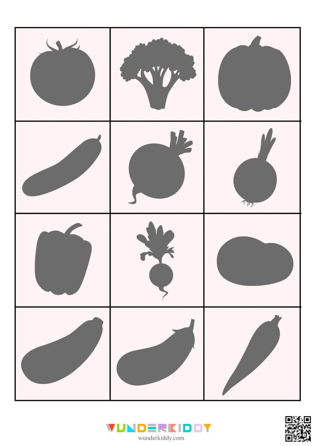 Lernspiel «Am Schatten erkennen» - Kostenlos herunterladen oder ausdrucken