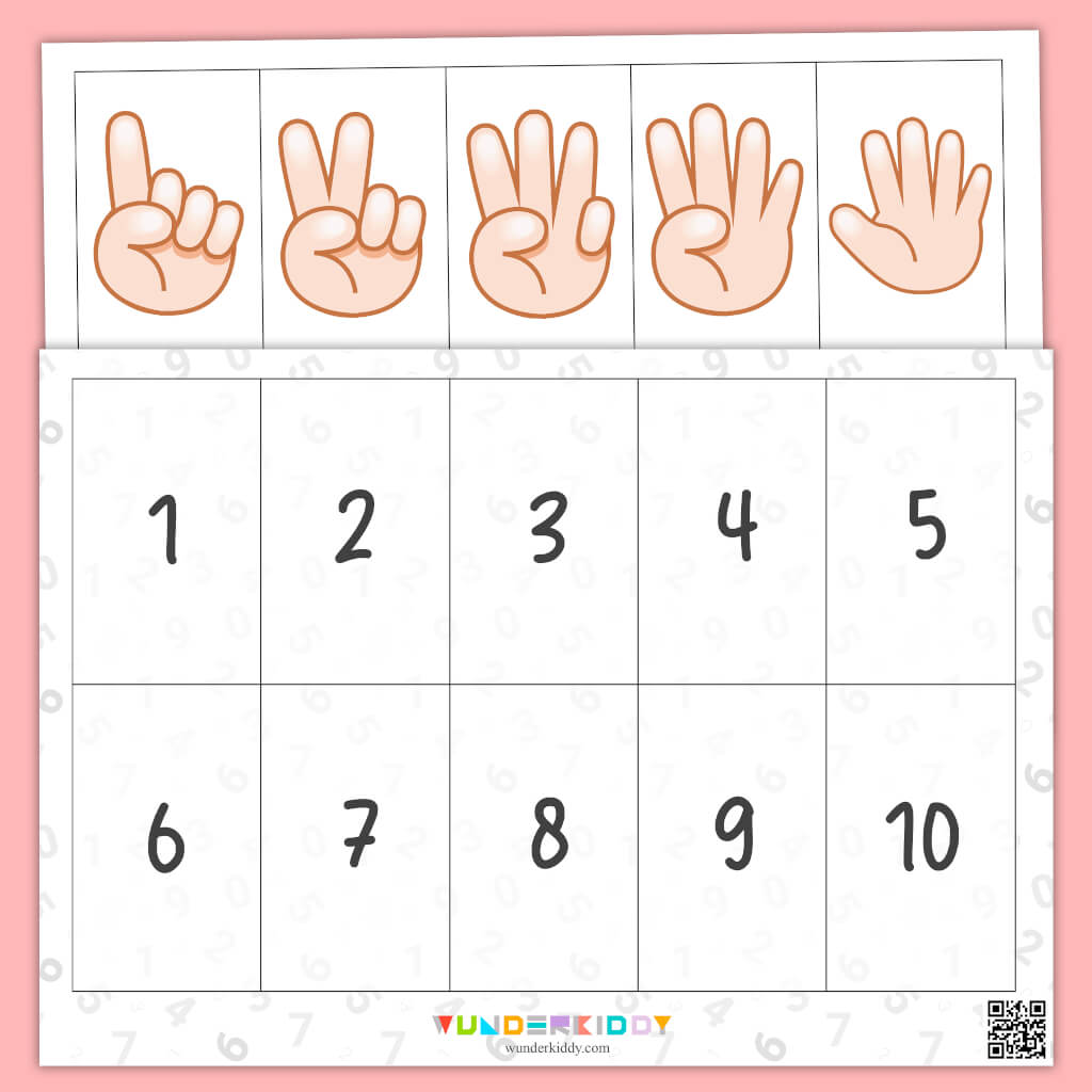 Printable Finger Counting 1-10 Activity for Toddlers