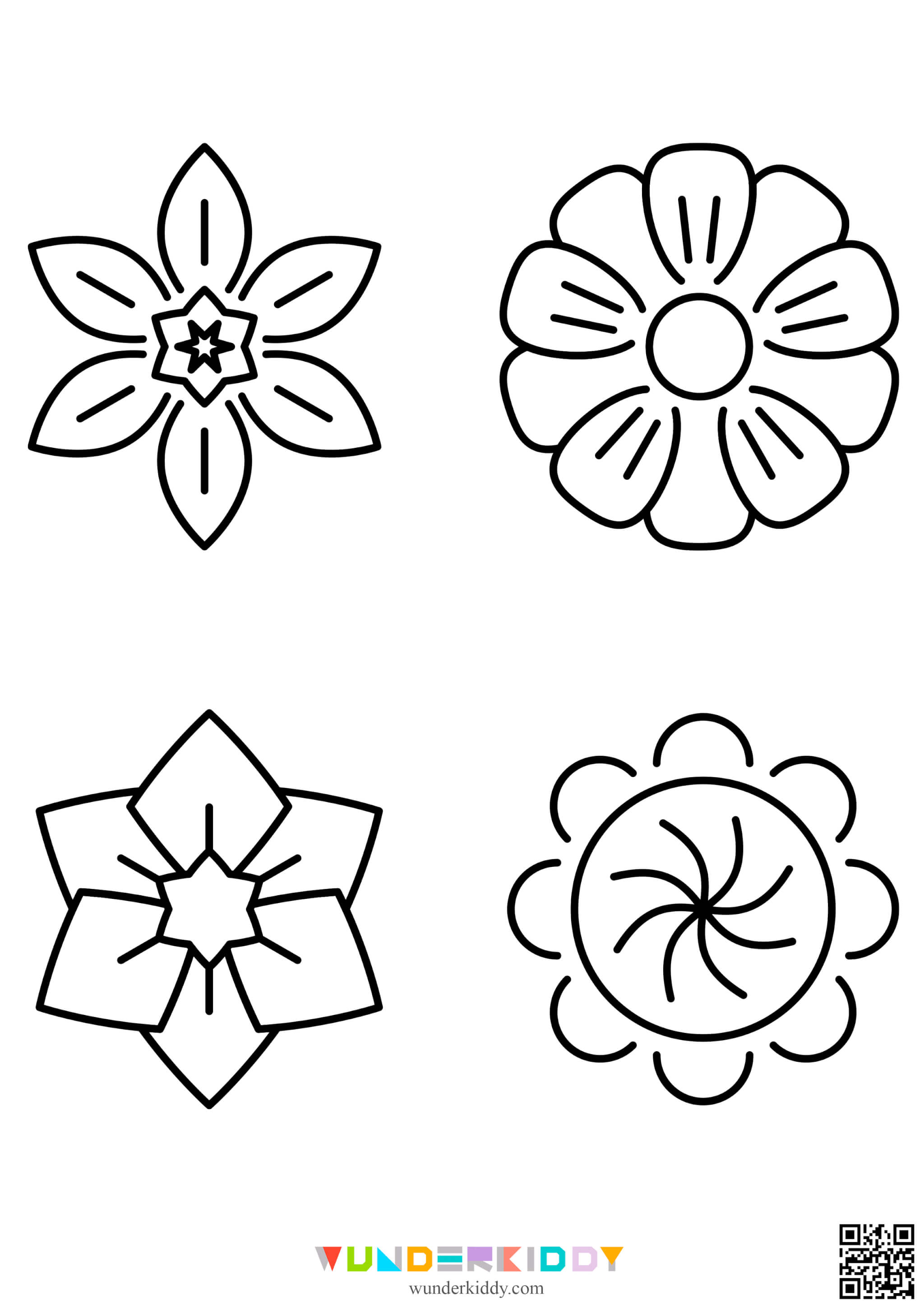 Free Printable Spring Flower Templates For Kids PDF