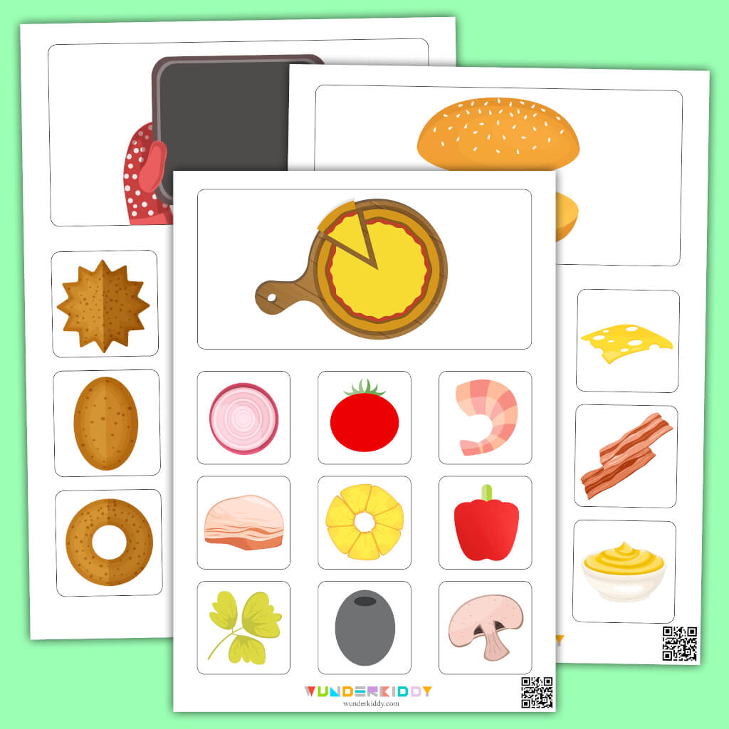 Printable Food Play Sorting Cut And Paste Worksheet for Kids