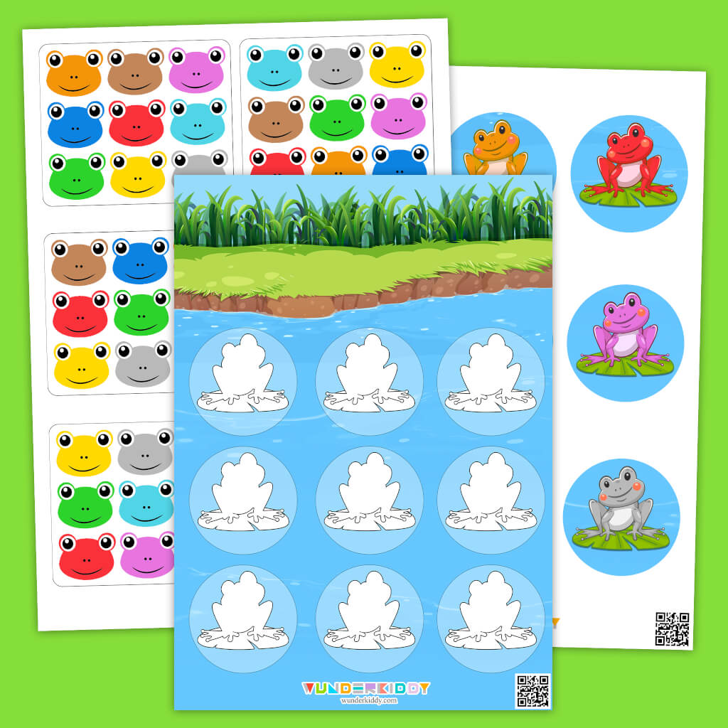 Printable Frog Visual Discrimination File Folder Activity