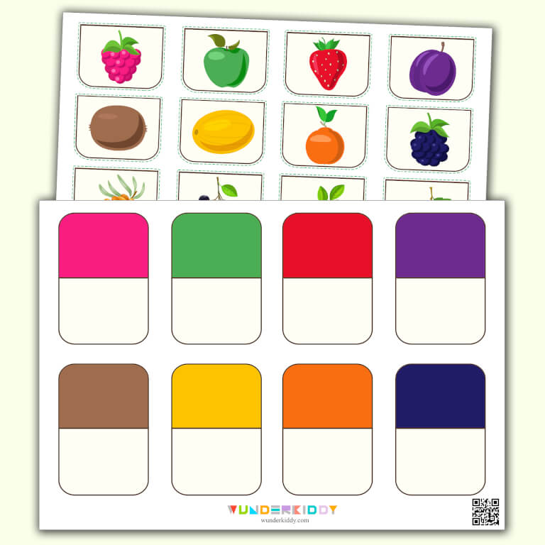 Activity sheet «The colors of fruits and berries» - Download or print ...